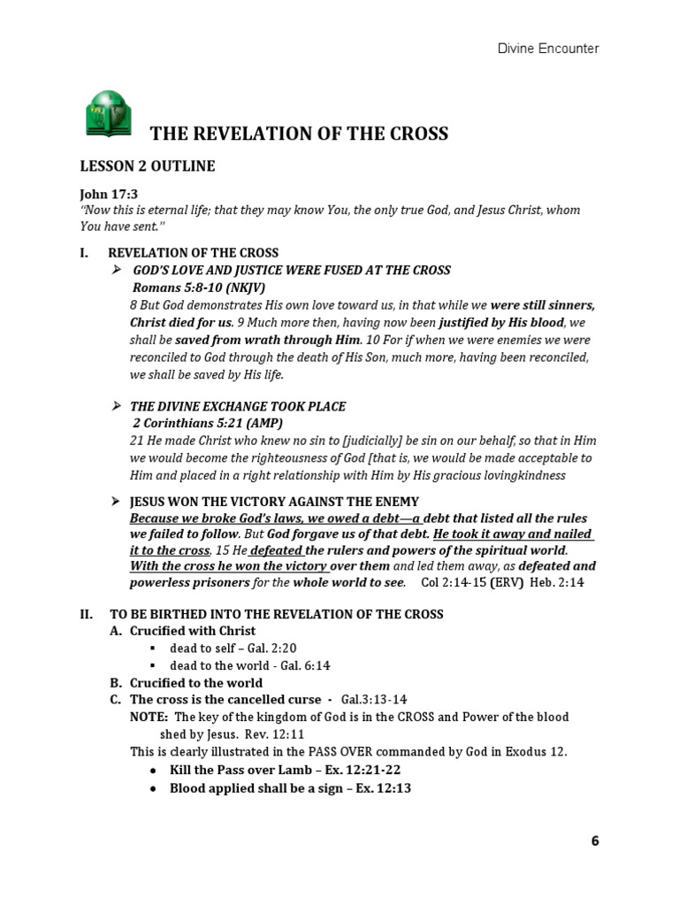 1.4 L2 Revelation of The Cross (Handout) | PDF | Jesus | Confession ...