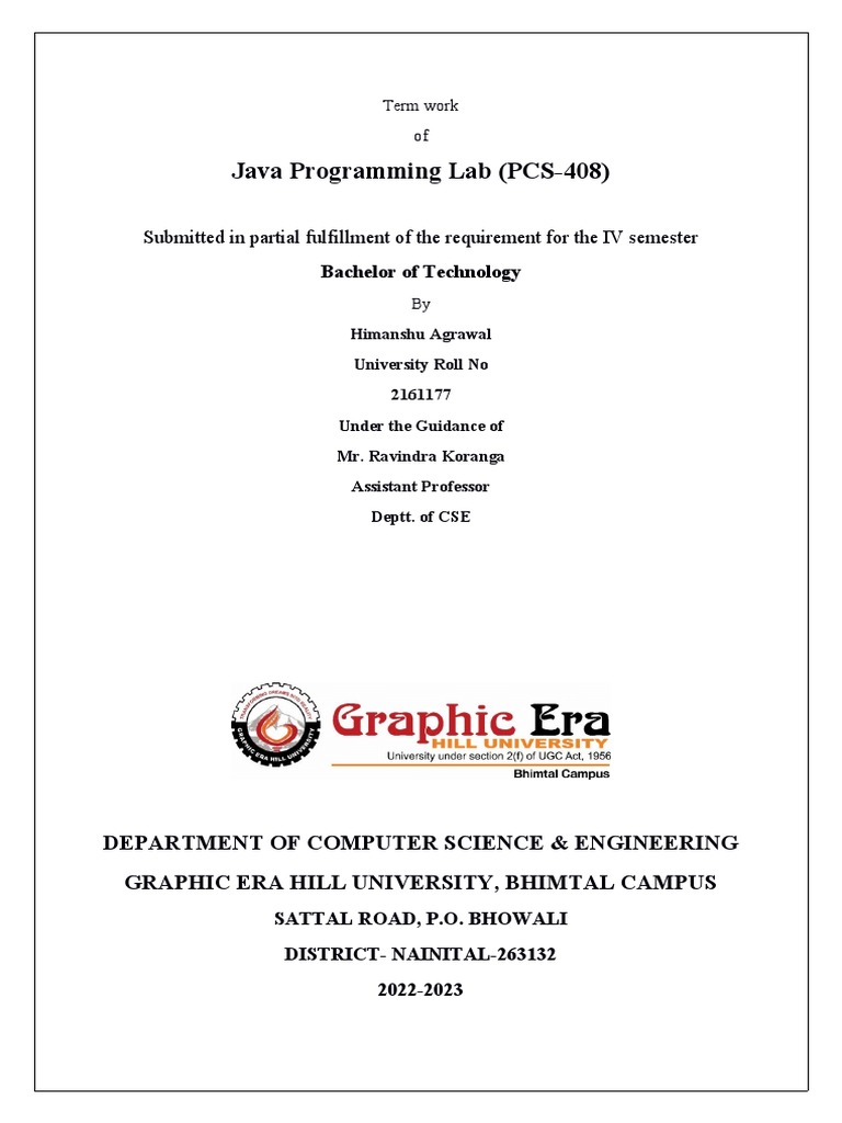 Java Lab File Pdf Class Computer Programming Programming