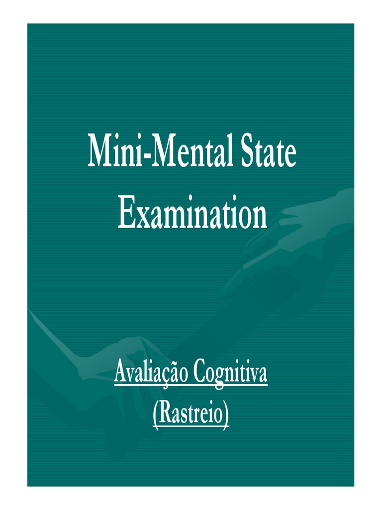 Mini-Mental State Examination - Apresentação | PDF | Doença de ...