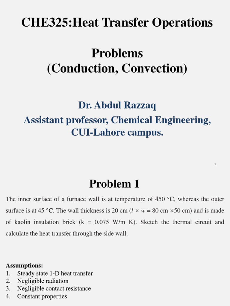 Problems 1 | PDF | Heat Transfer | Thermal Insulation