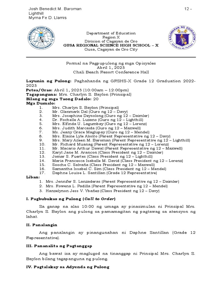Filipino Sa Piling Larangan | PDF