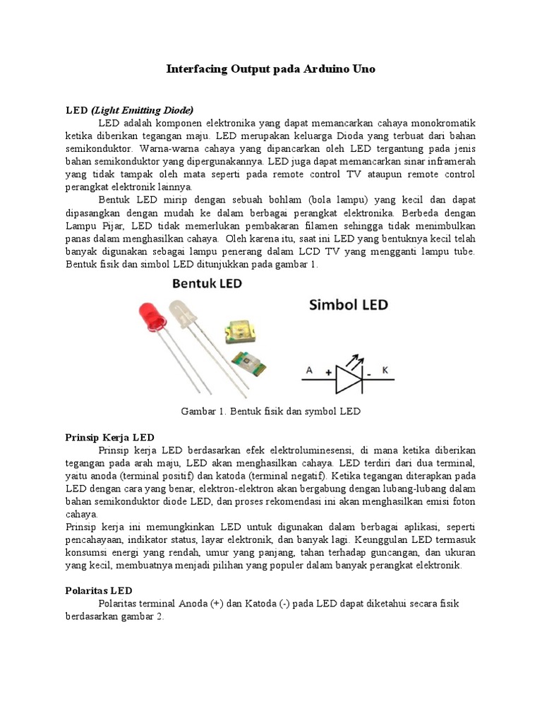 Kontrol LED Arduino: Dasar dan Aplikasi | PDF | Sains & Matematika | Komputer