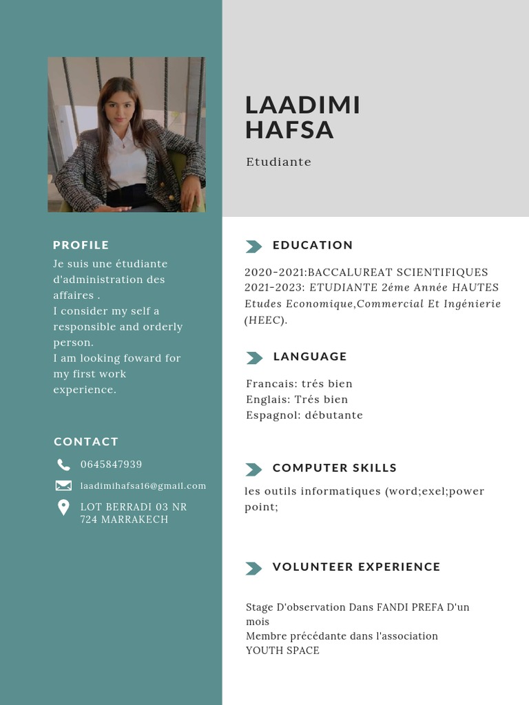 CV Laadimi Hafsa | PDF