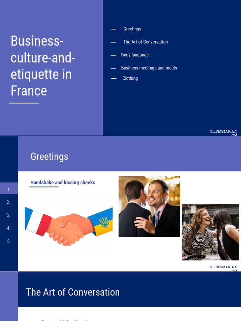 French Business Etiquette Guide | PDF | Cooking, Food & Wine | Lifestyle