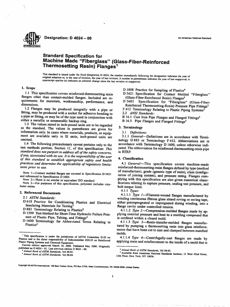 D4024 - Flanges FRP | PDF