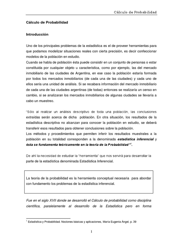 Probabilidades | Descargar gratis PDF | Probabilidad | Teoría de probabilidad