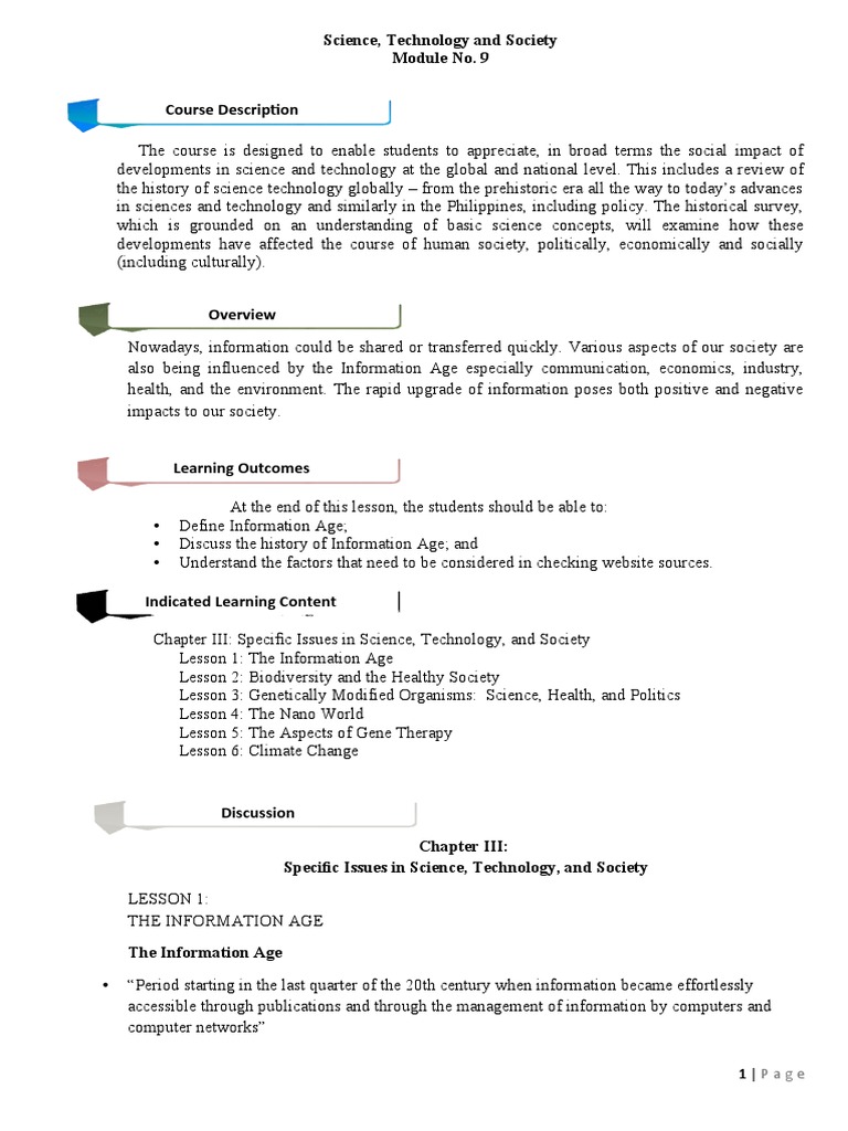 STS Module 9 14 Finals Compilation | PDF
