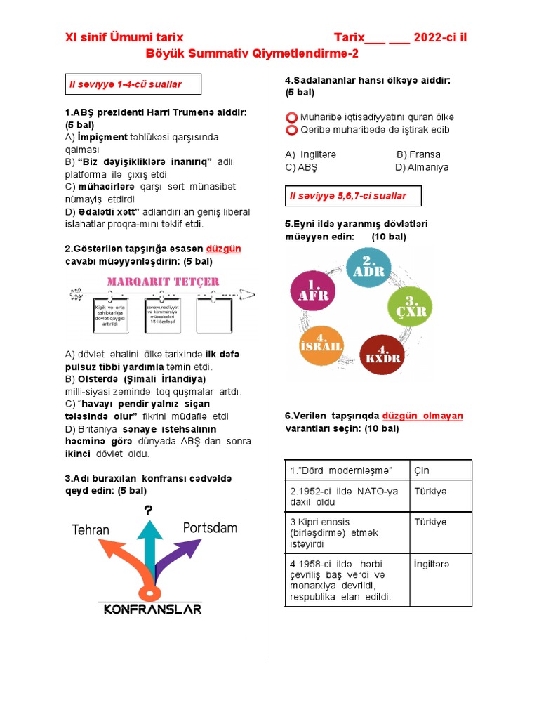 11 Ümumi Tarix .BSQ 2 | PDF