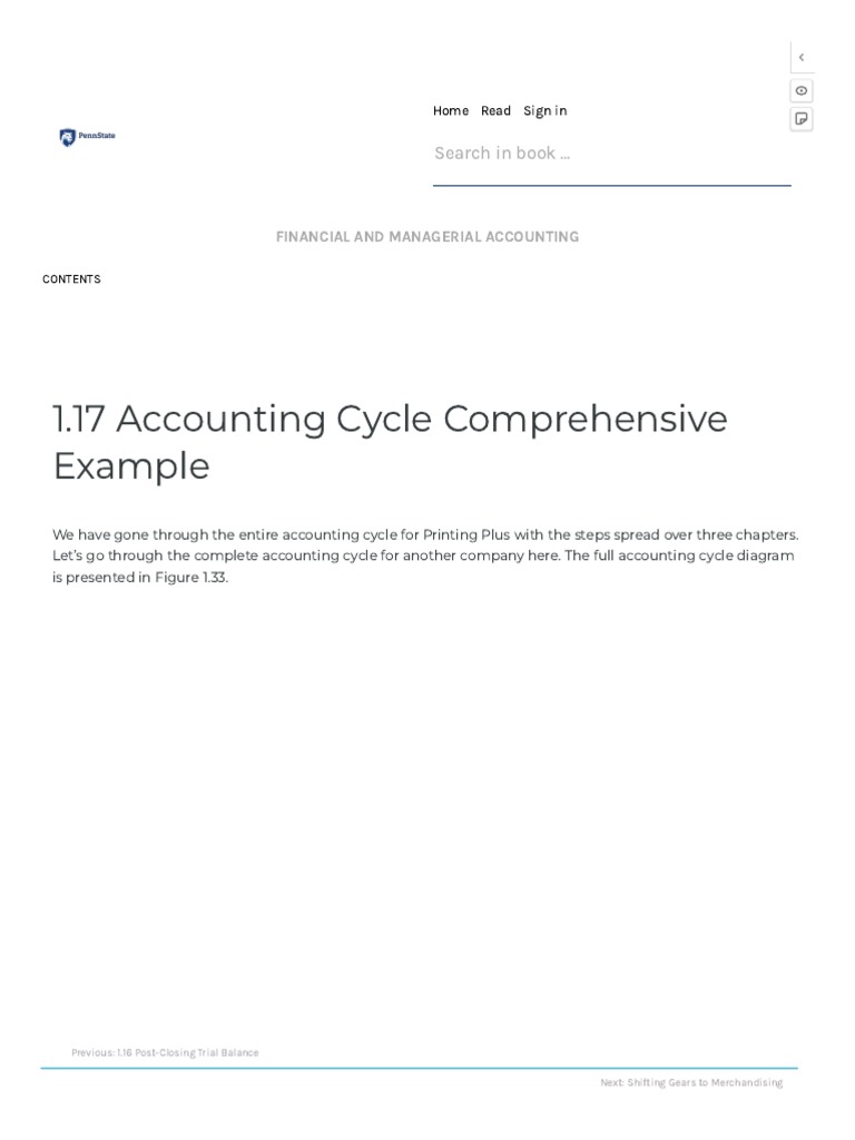 1.17 Accounting Cycle Comprehensive Example - Financial and Managerial ...