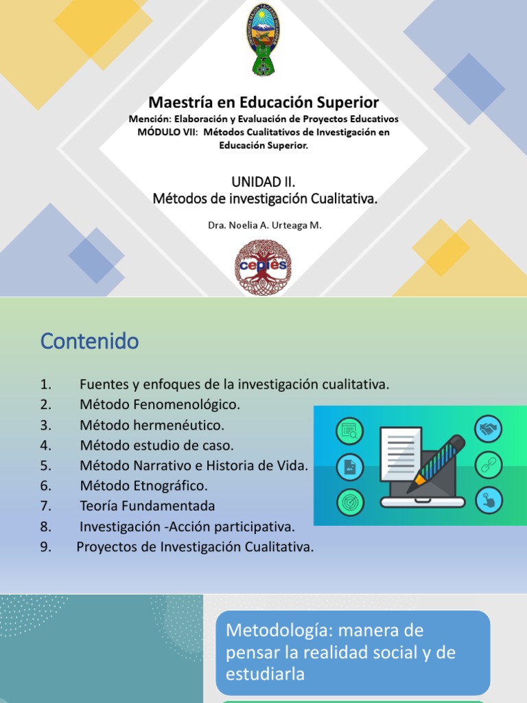 Unidad2 Investigación Cualitativa | PDF | Caso de estudio | Hermenéutica