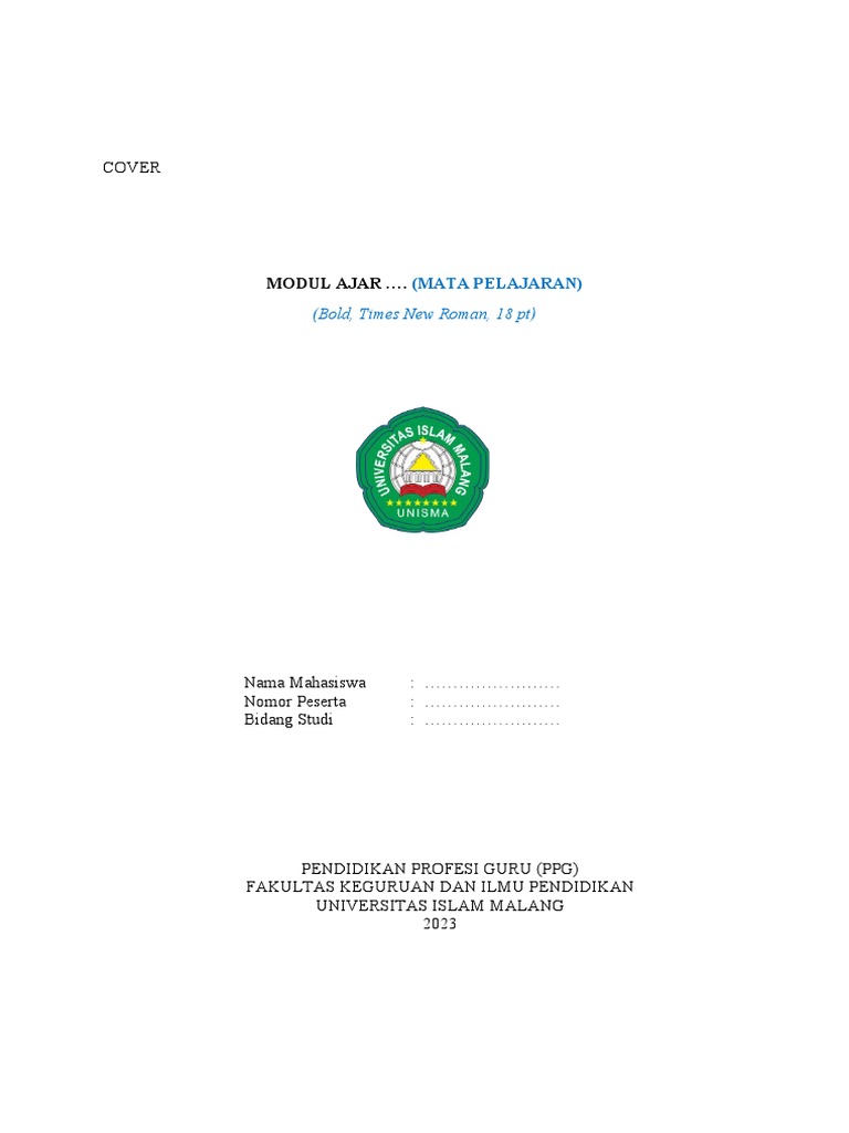 1b-Format Modul Ajar Kumer-PPG 2023 | PDF | Seni & Disiplin Bahasa ...