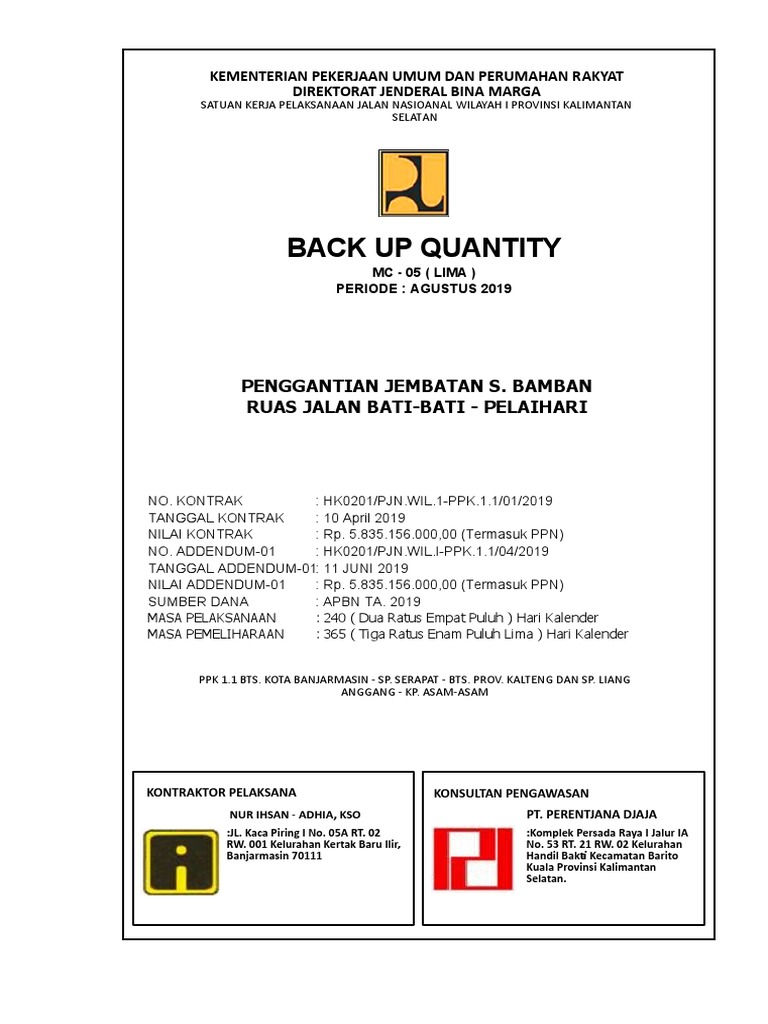 BackUp MC05 Agustus 2019 | PDF