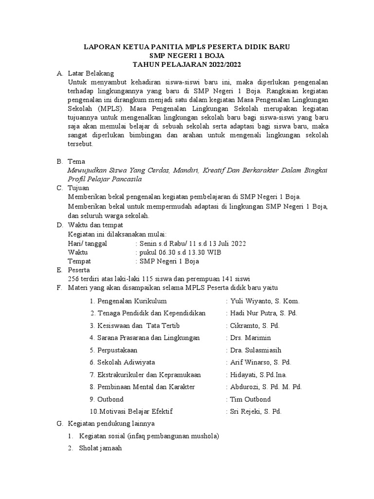 MPLS SMPN 1 Boja 2022: Pengenalan dan Adaptasi | PDF