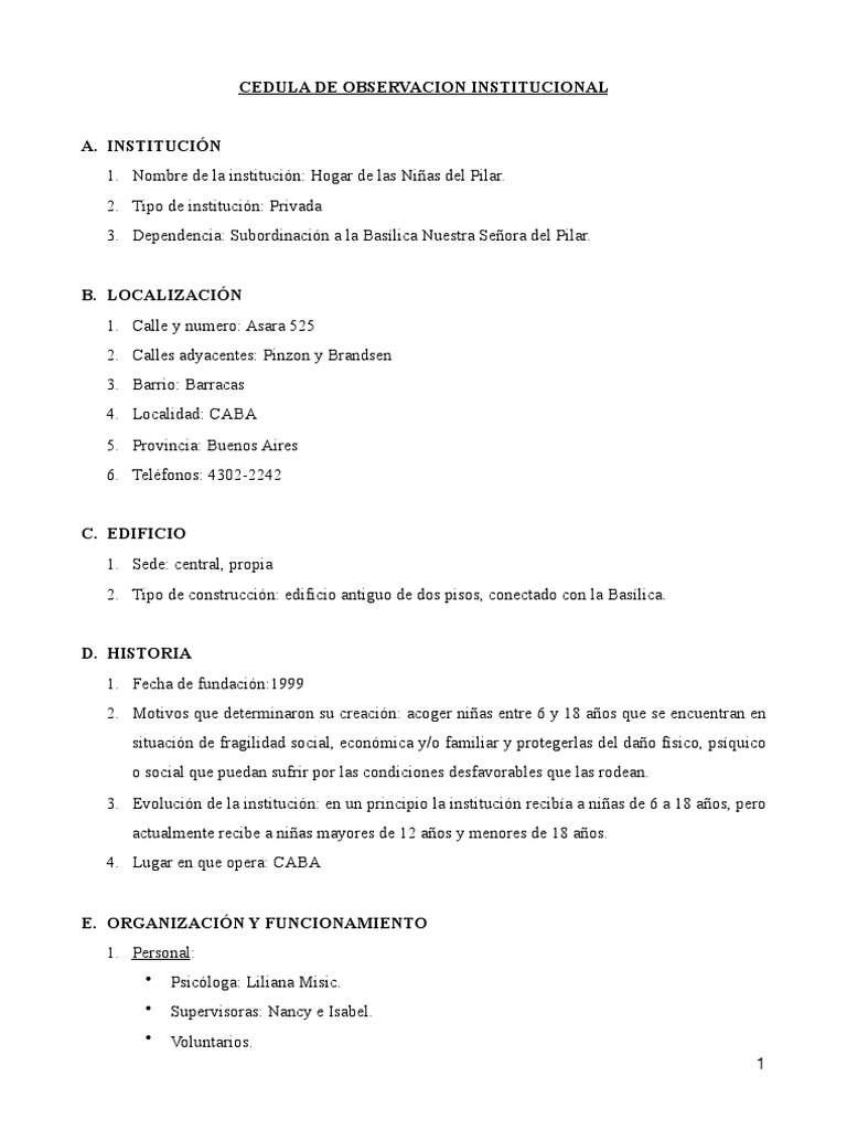 Informe Social Hogar Sol PDF | PDF | Aprendizaje | Comportamiento
