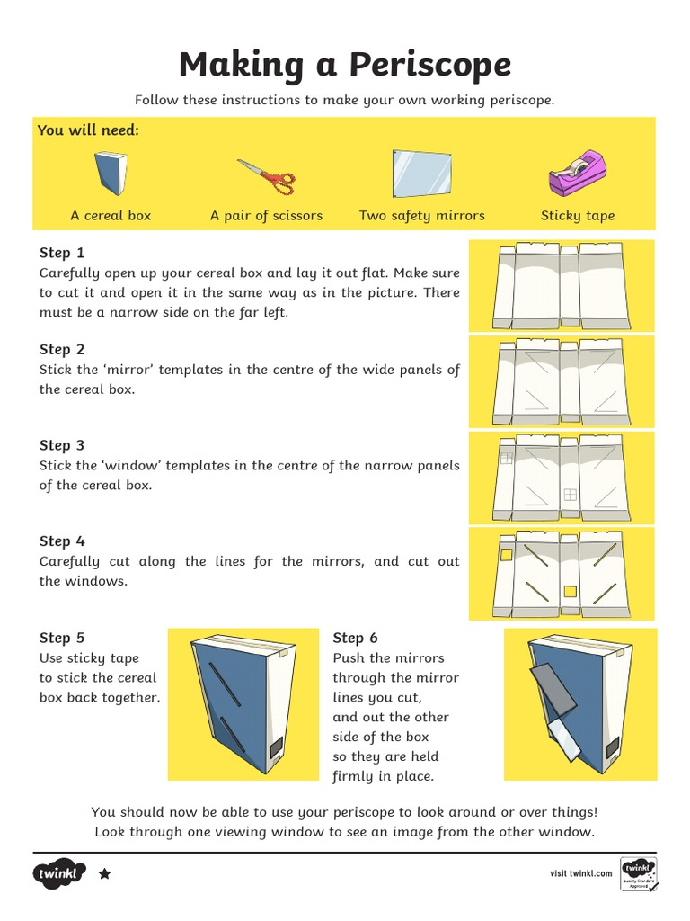 Activity Sheet Making A Periscope | PDF | Home & Garden