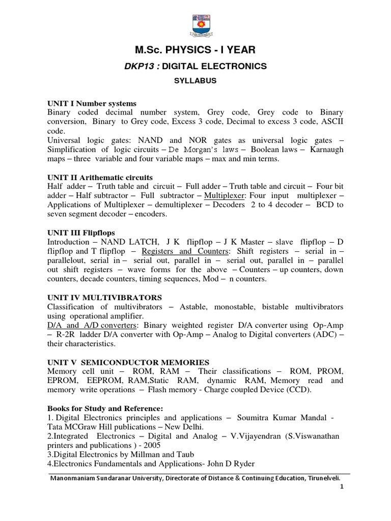 Digital Electronics New | PDF | Logic Gate | Teaching Mathematics