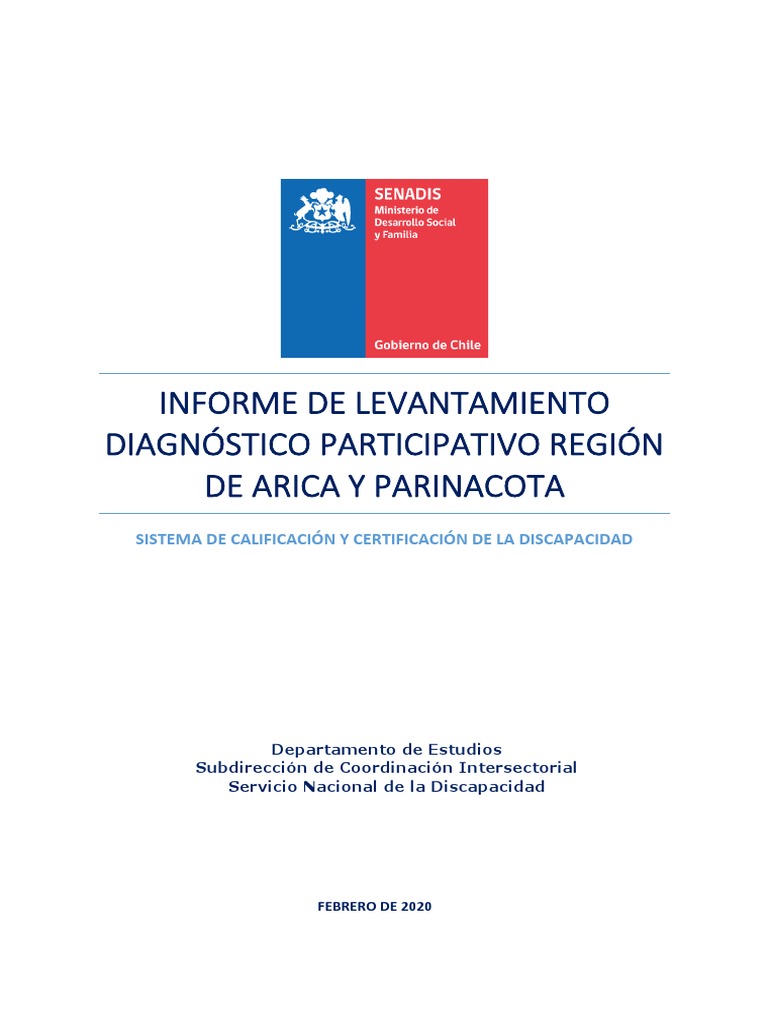 Región de Arica y Parinacota Informe de Levantamiento Diagnóstico Participativo SCCD | PDF ...