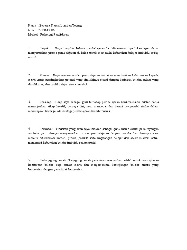 Refleksi visualisasi materi | PDF