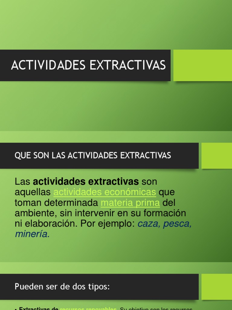 Actividades Extractivas | PDF