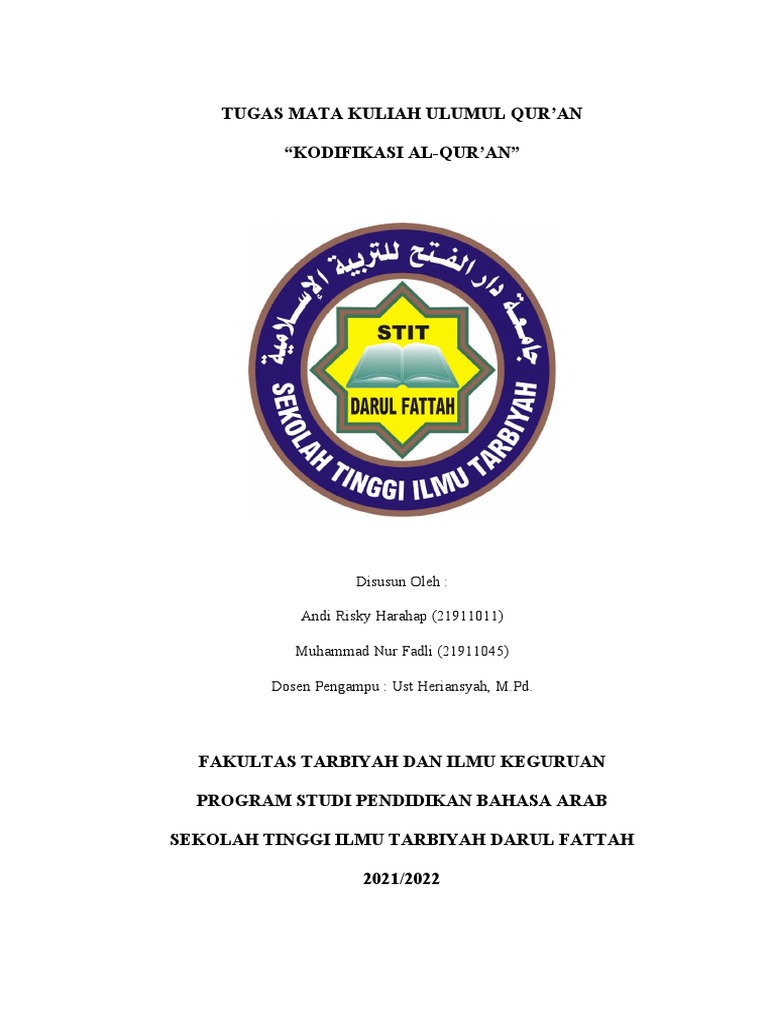 Tugas Mata Kuliah Ulumul Qur | PDF