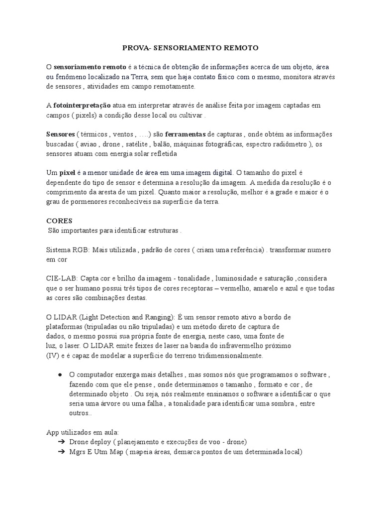 Introdução ao Sensoriamento Remoto | PDF