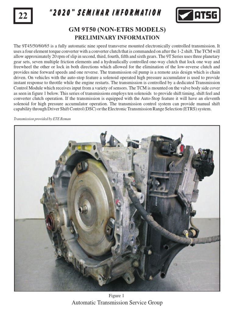 20r-22-68 GM 9t50 Non-Etrs Models Preliminary Information | PDF ...