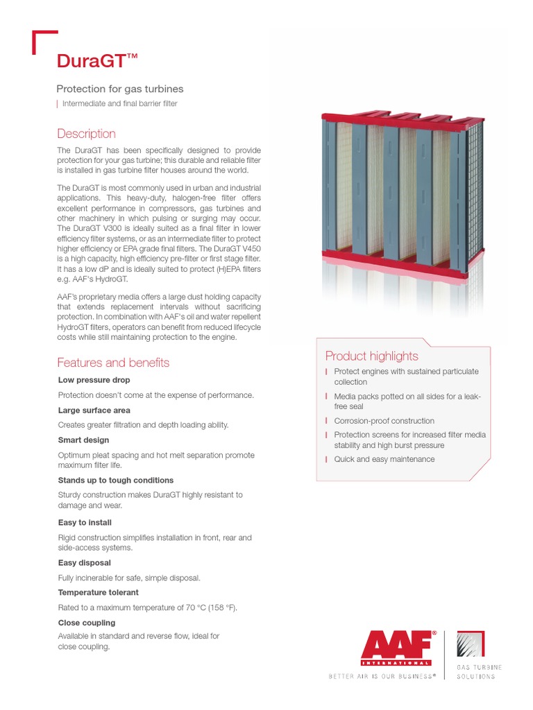 DuraGT V300 V450 Datasheet Aftermarket | PDF | Gas Turbine ...