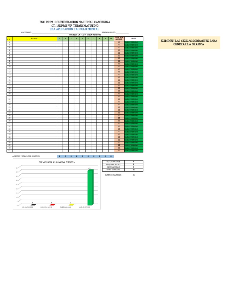 Formato Calculo Mental | PDF