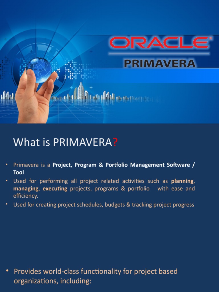 Primavera Class - Part 1 | PDF | Project Management | Strategic Management