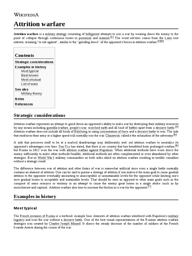 Attrition Warfare | PDF