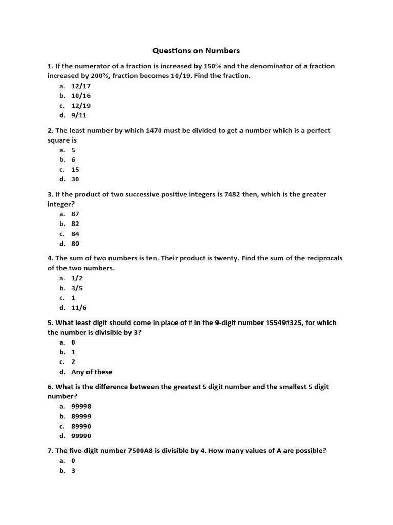 Number System | PDF | Numbers | Mathematics
