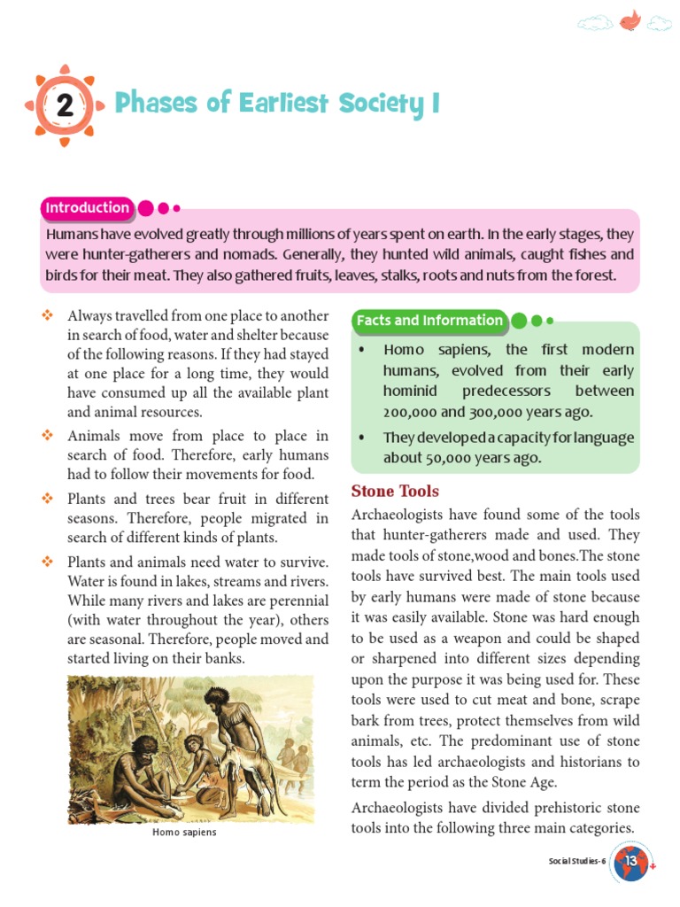 Ch-2 Phases of Earliest Society I | PDF | Paleolithic | Stone Age