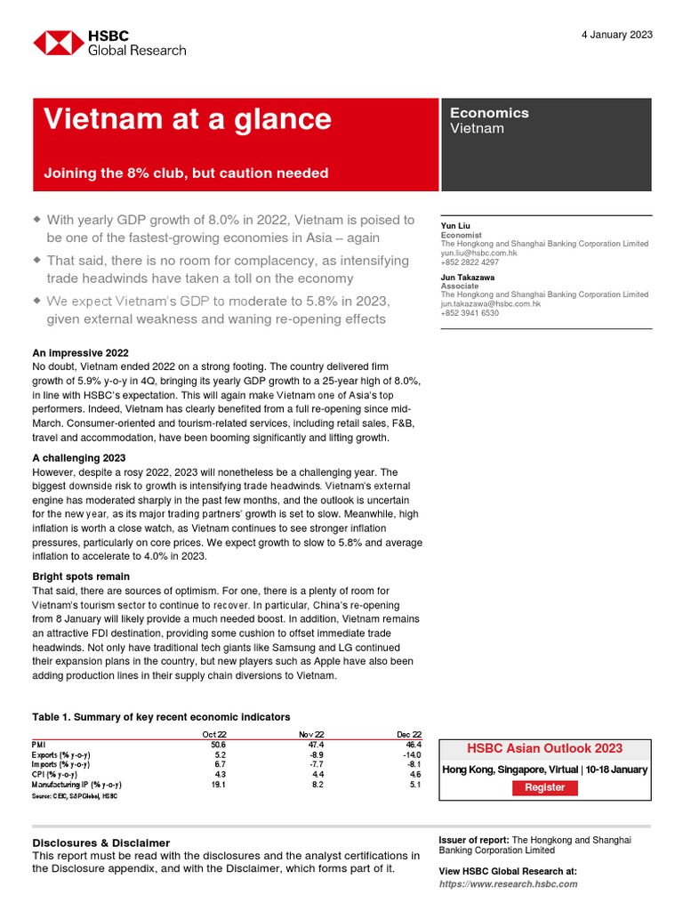 Vietnam at A Glance 4 Jan 2023 | PDF | Investment Fund | Investing