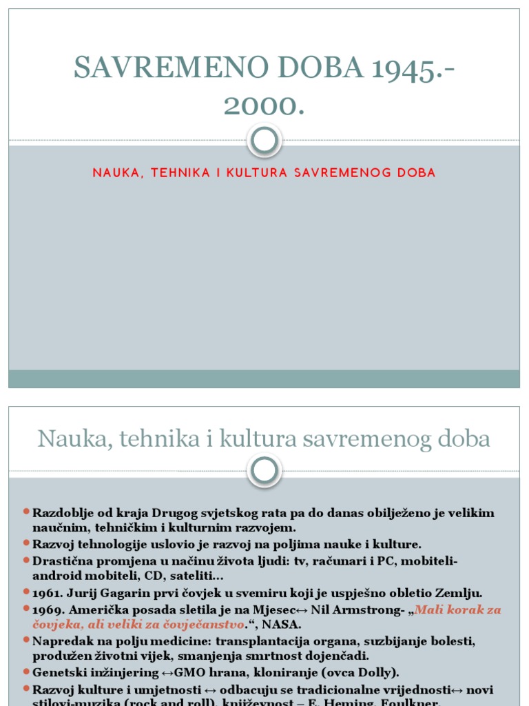 Savremeno Doba 1945 | PDF