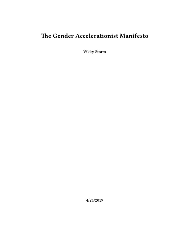 vikky-storm-the-gender-accelerationist-manifesto | PDF