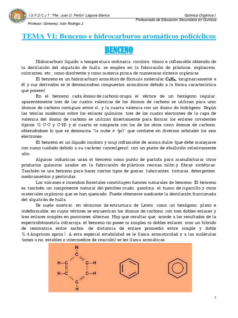 TEMA VI - Benceno | PDF | Benceno | Química