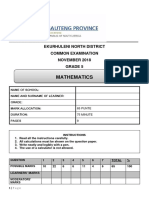Grade 5 Maths Paper 1 | PDF | Mathematics