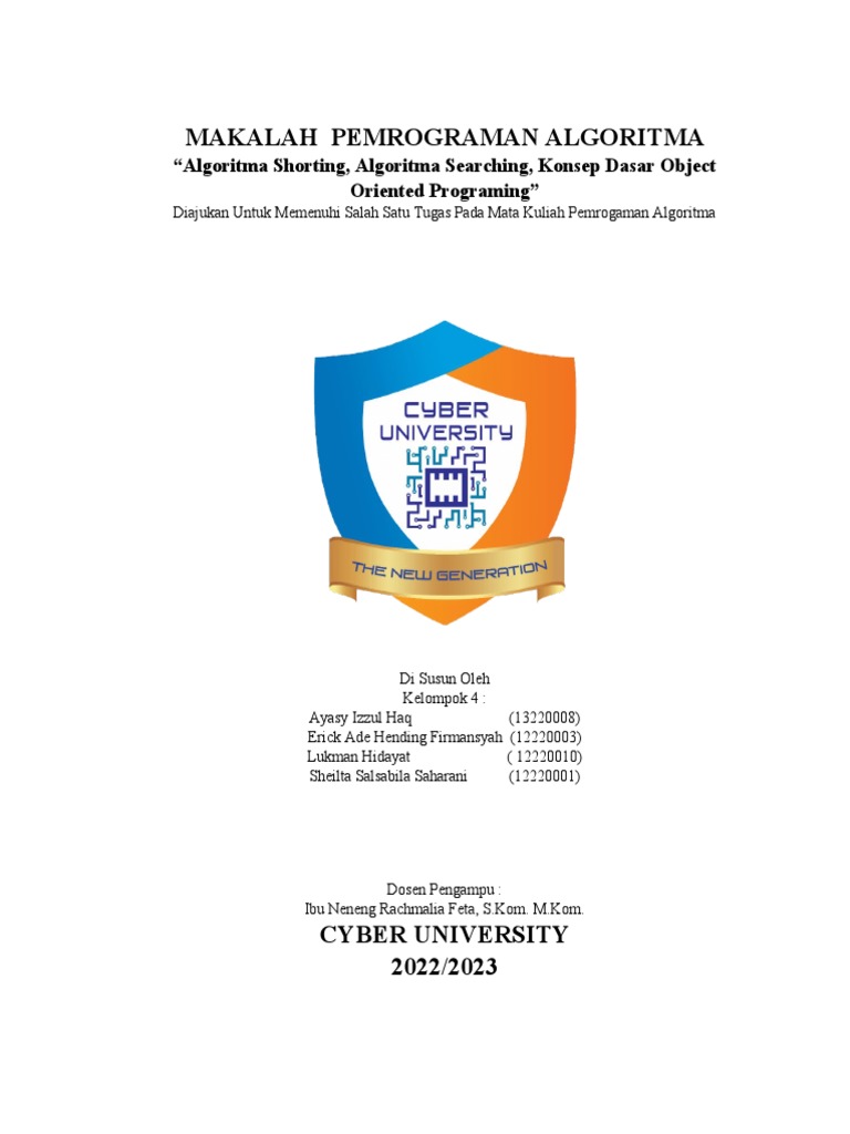 Algoritma Sorting dan Searching OOP | PDF | Metode & Bahan Ajar | Komputer