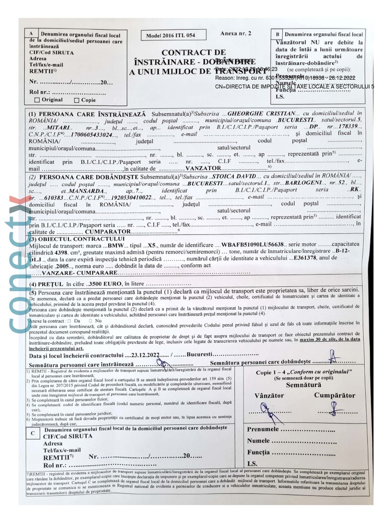 Model Formular de Retragere | PDF