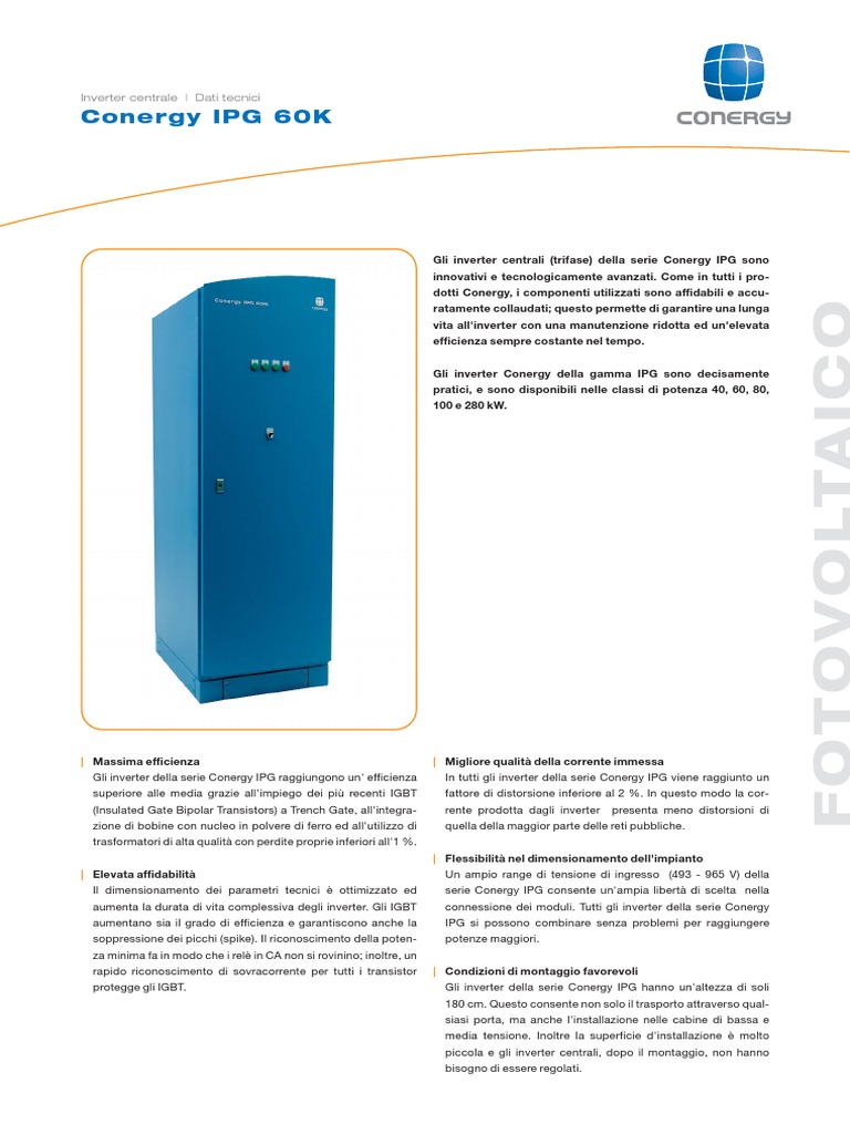 Data Sheet - IPG 60 - Ita - Conergy | PDF