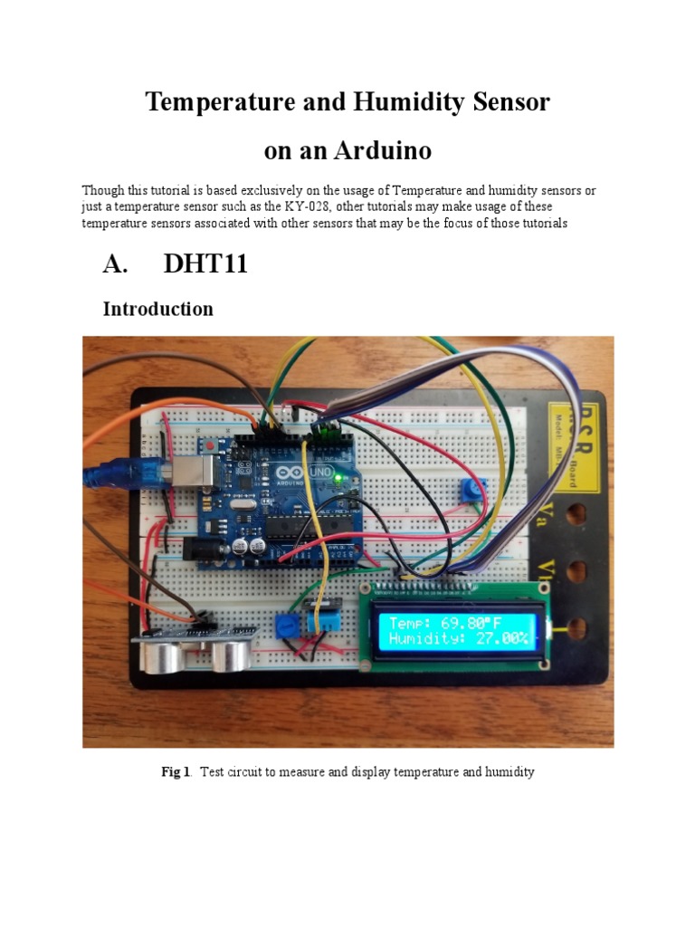 Temperature and Humidity Sensor On An Arduino | PDF | Humidity | Water ...