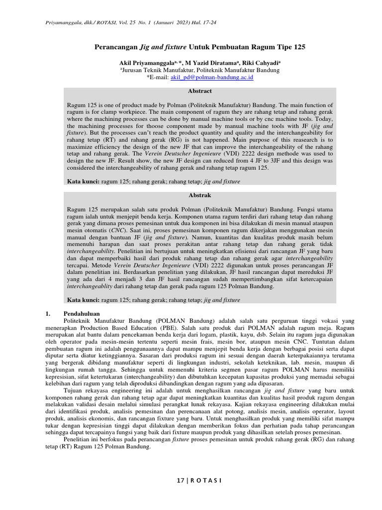 rancangan ragum | PDF