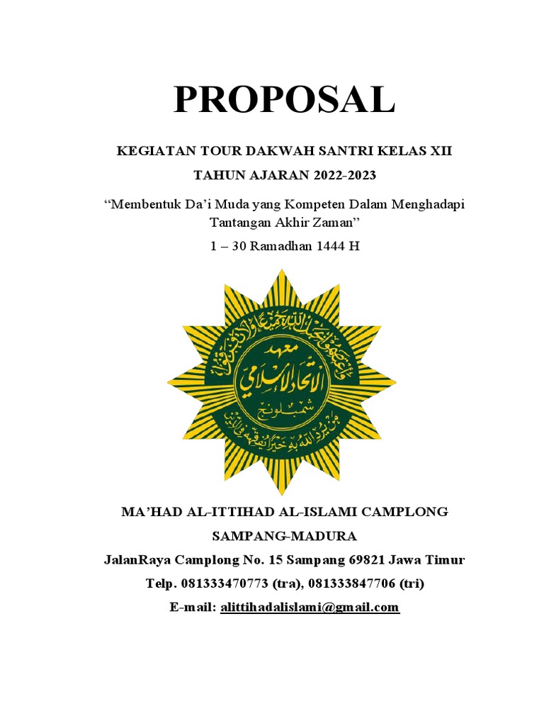 Proposal Tour Dakwah | PDF