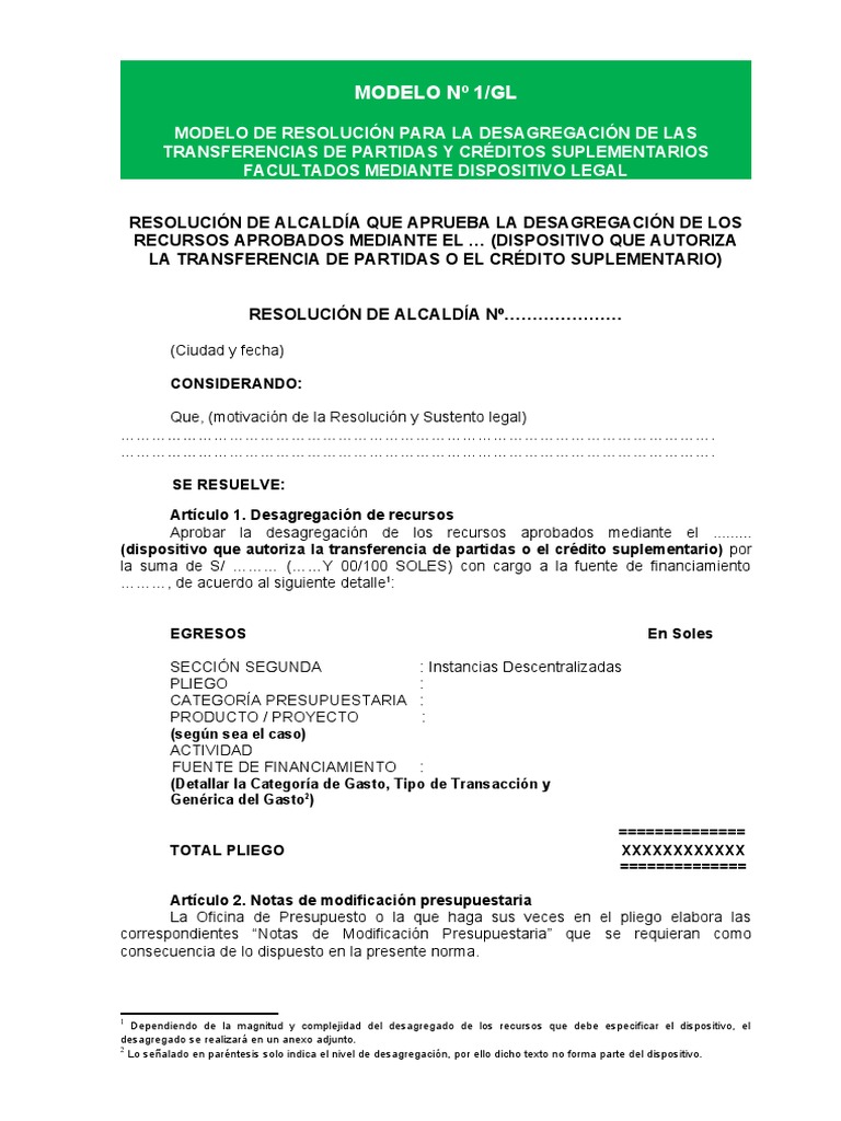 Modelo_1_GL_Directiva_0005_2022EF5001 | PDF | Presupuesto | Gobierno
