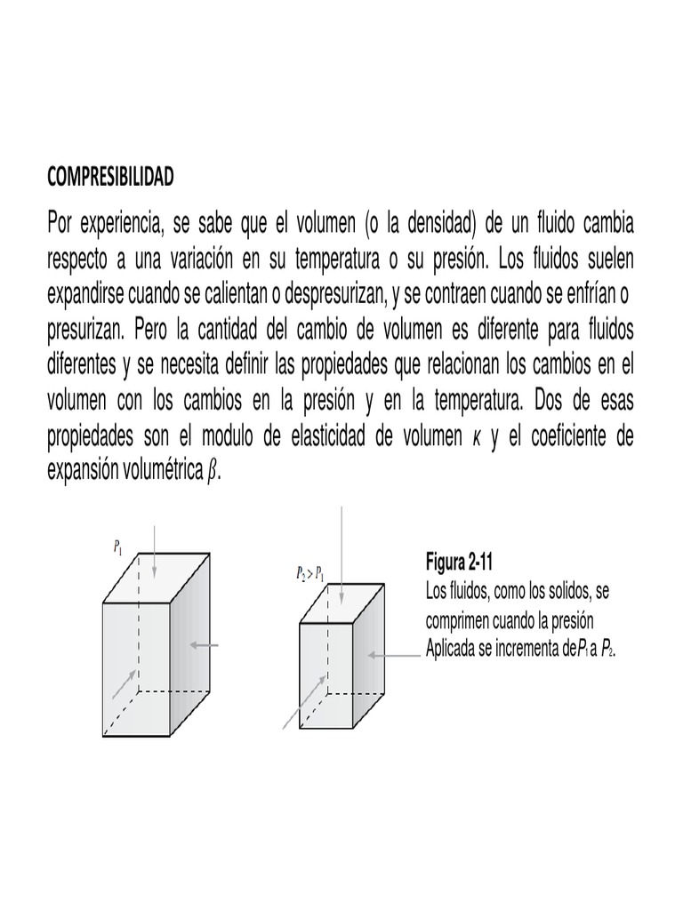 Propiedades de Compresibilidad de Fluidos | PDF | Gases | Densidad