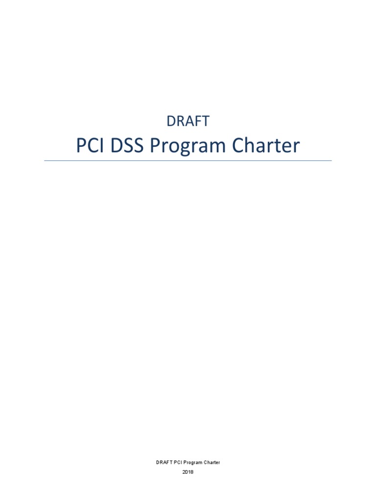 Pci Dss Program Charter Draft | PDF