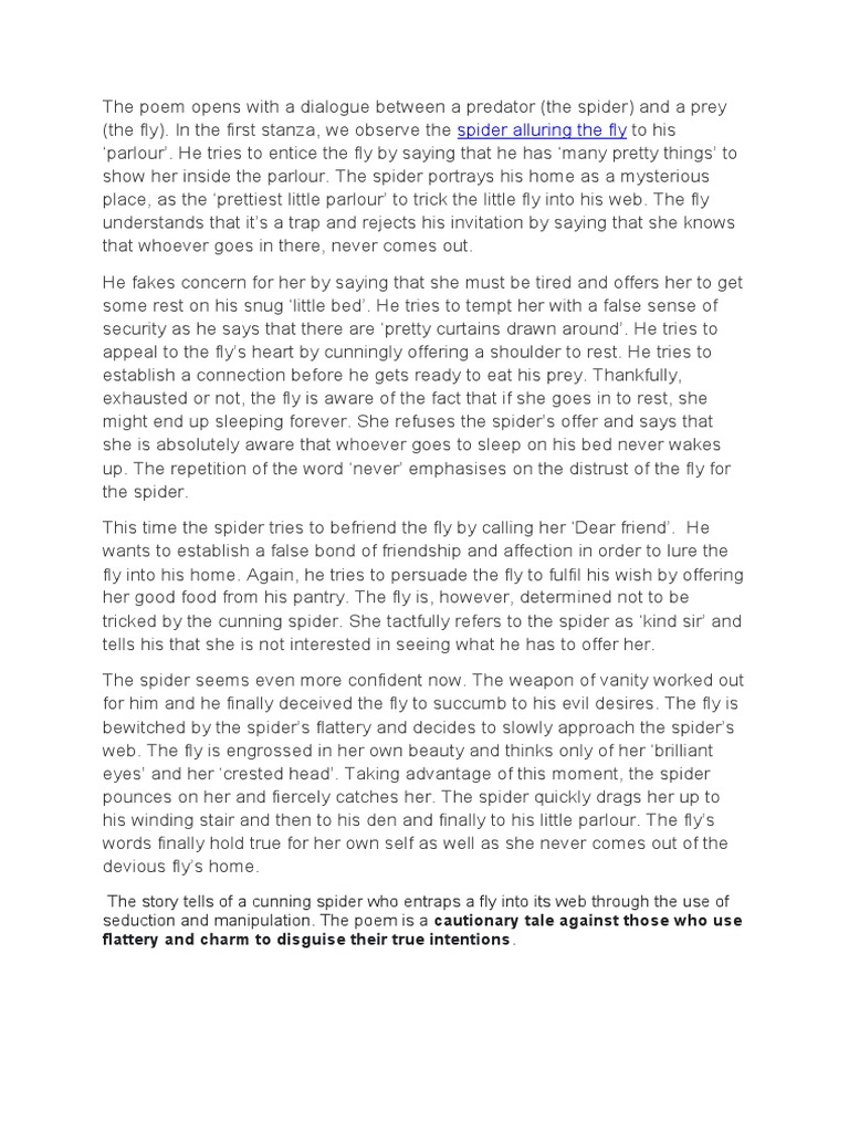 Spider and The Fly | PDF | Spider