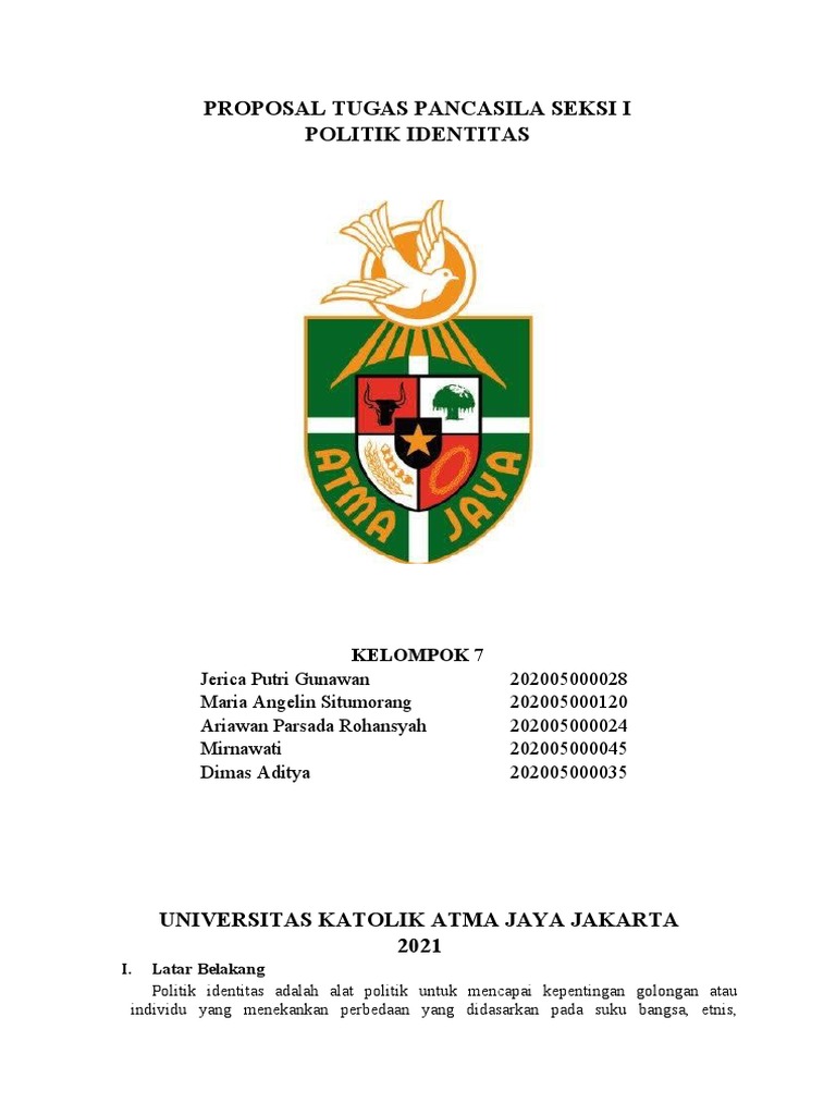 Proposal Tugas Pancasila Baru | PDF