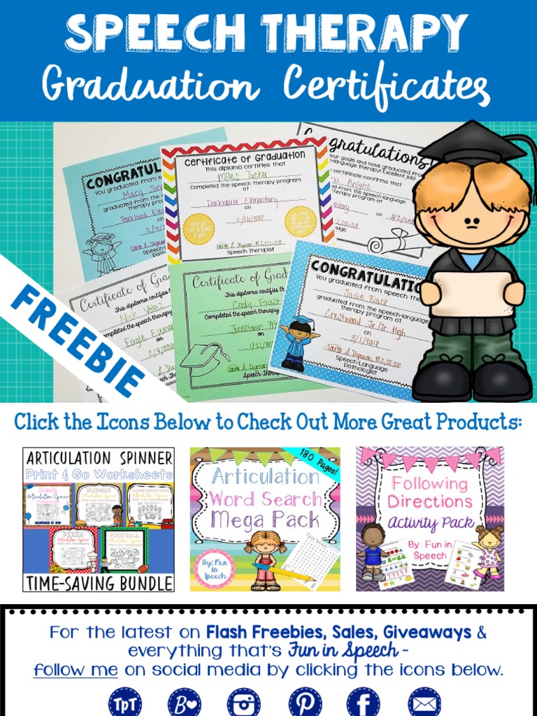 Graduation Certificates: Speech Therapy | PDF | Applied Linguistics ...