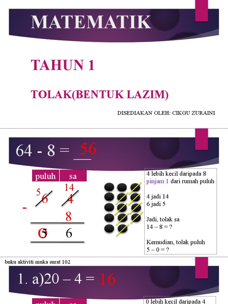 Tolak Dengan Mengumpul Semula | PDF